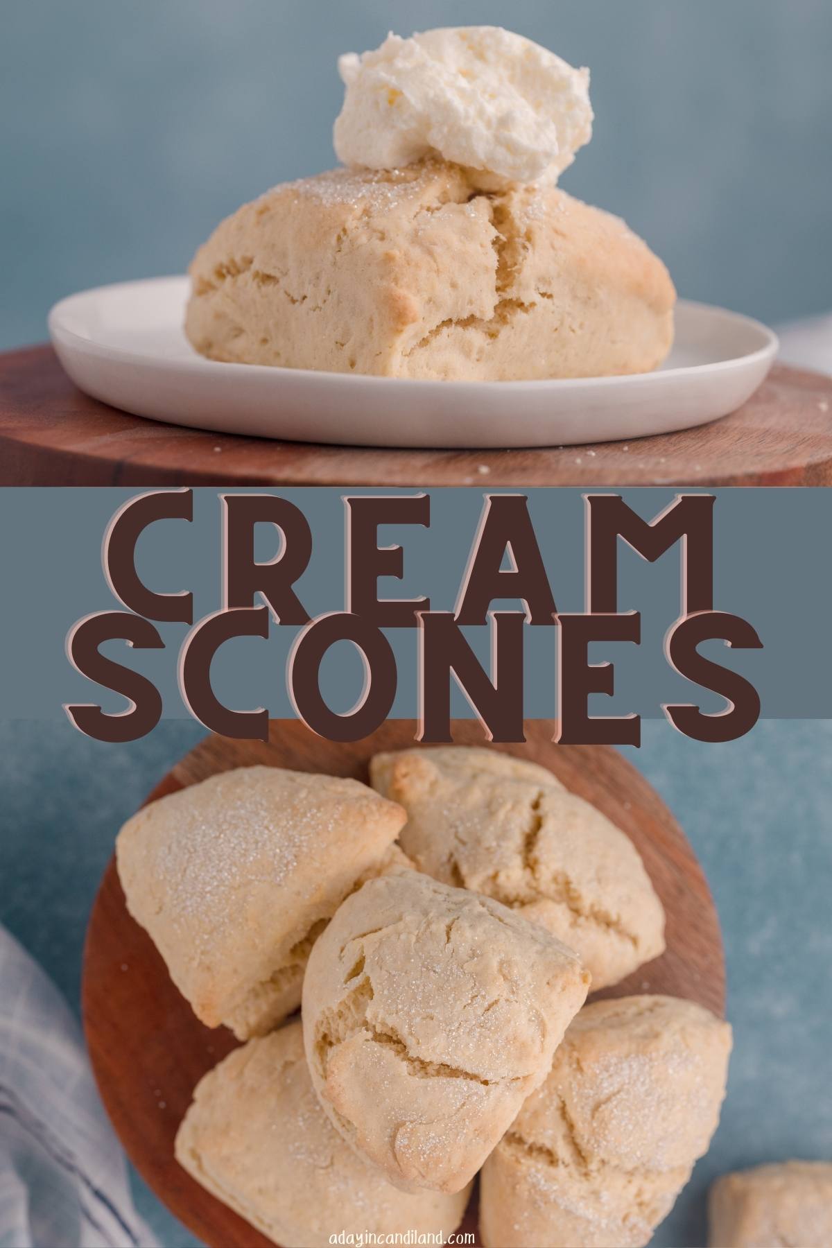 Classic Cream Scones Recipe with Clotted Cream - A Day In Candiland