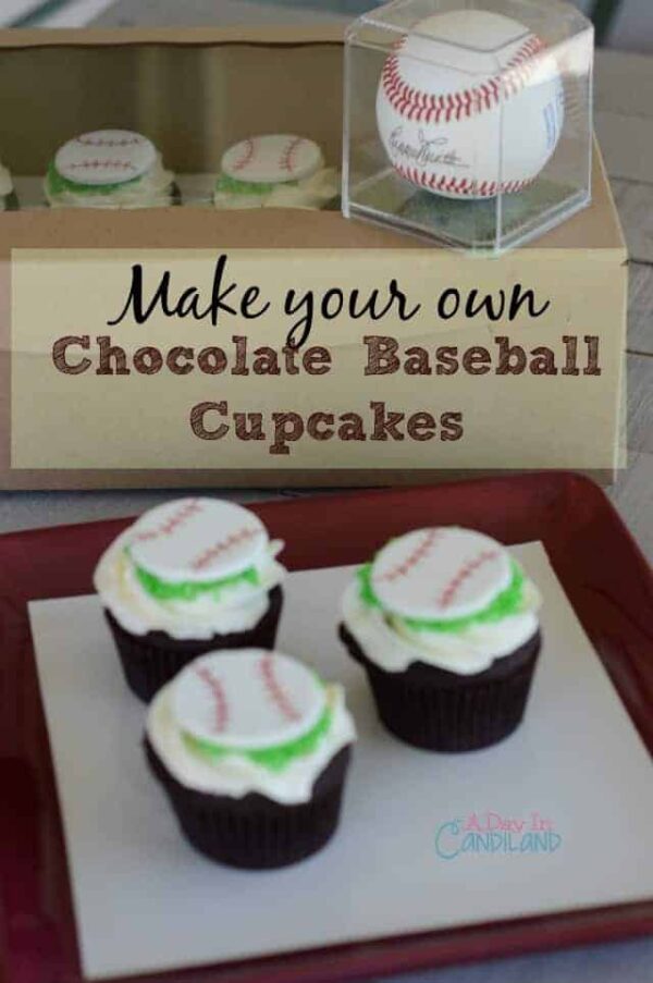 Chocolate Baseball Cupcakes - A Day In Candiland