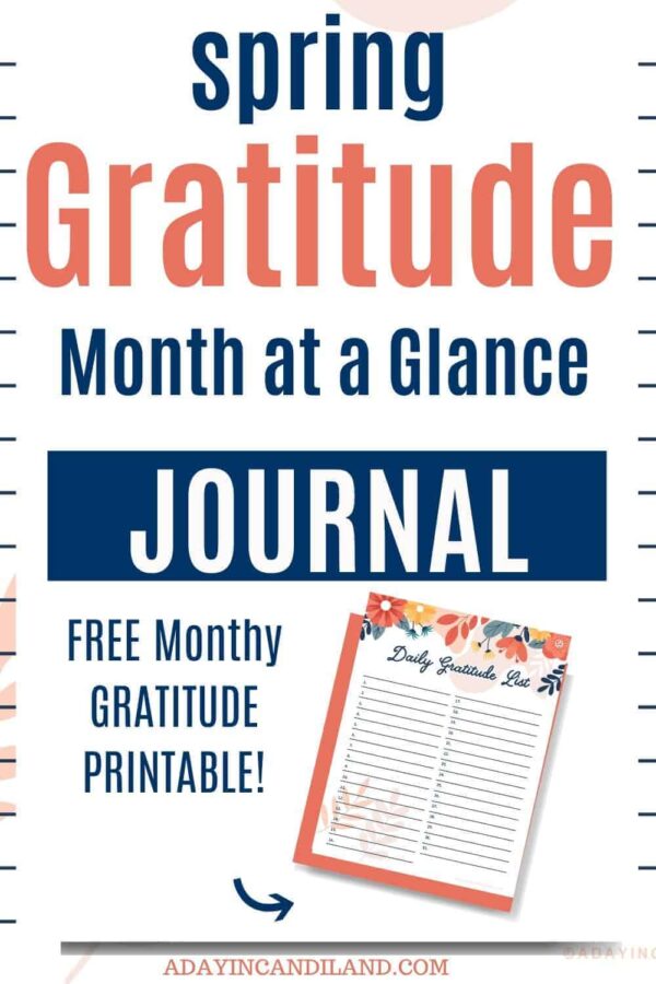 Spring Daily Gratitude Printable - A Day In Candiland