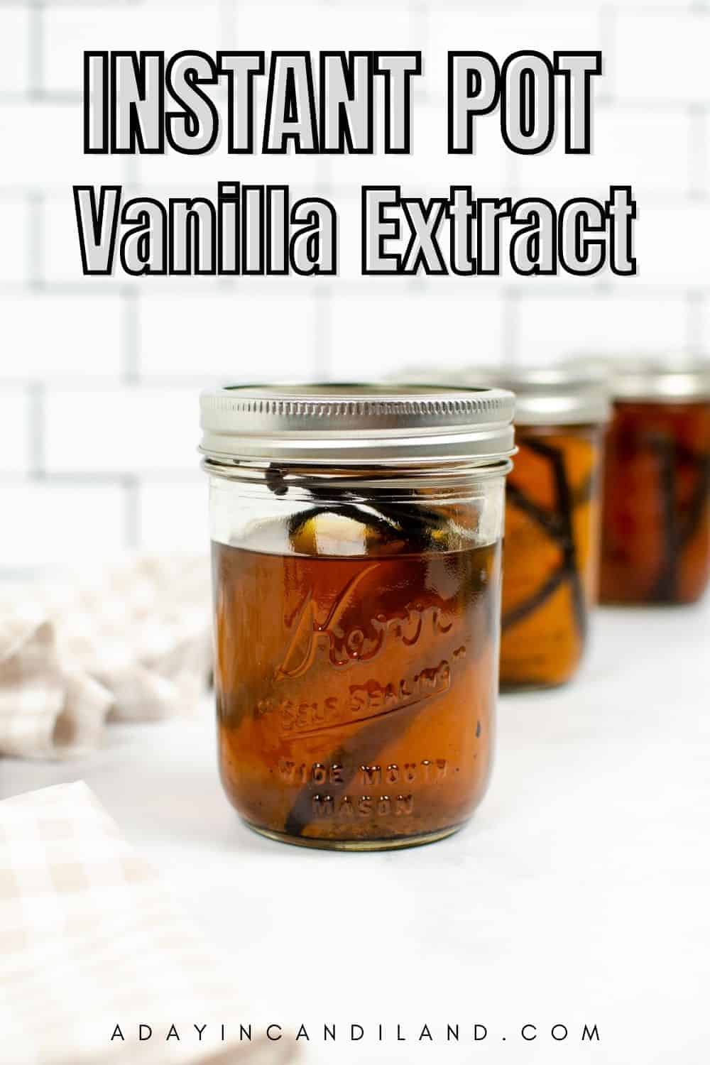 Instant Pot Vanilla Extract ready in 24 Hours - A Day In Candiland