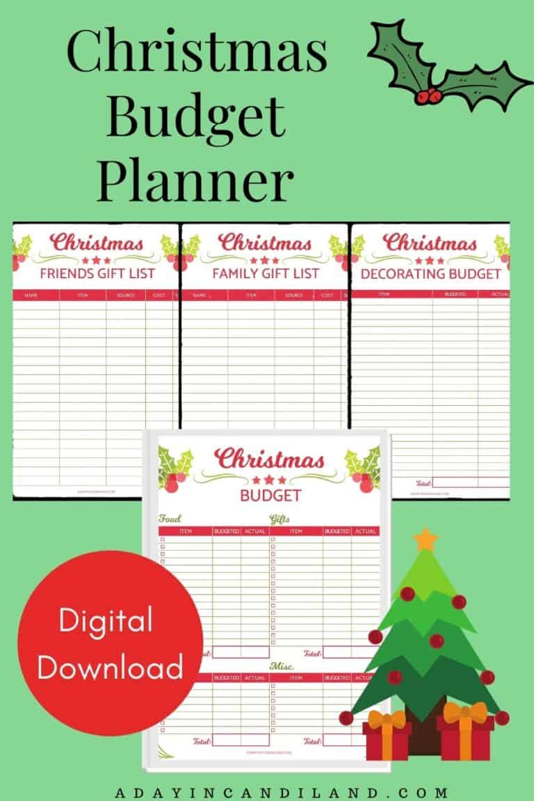 Christmas Budget Planner Printable A Day In Candiland
