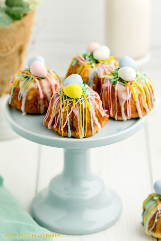 Spring Mini Bundt Cakes - A Day In Candiland