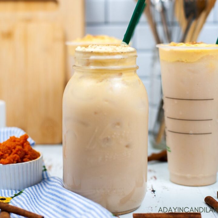 Iced Chai Tea Latte With Pumpkin Cold Foam - A Day In Candiland