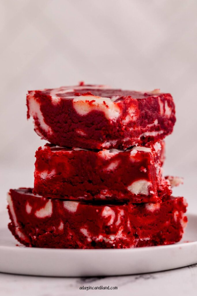 Red Velvet Swirl Fudge Recipe - A Day In Candiland