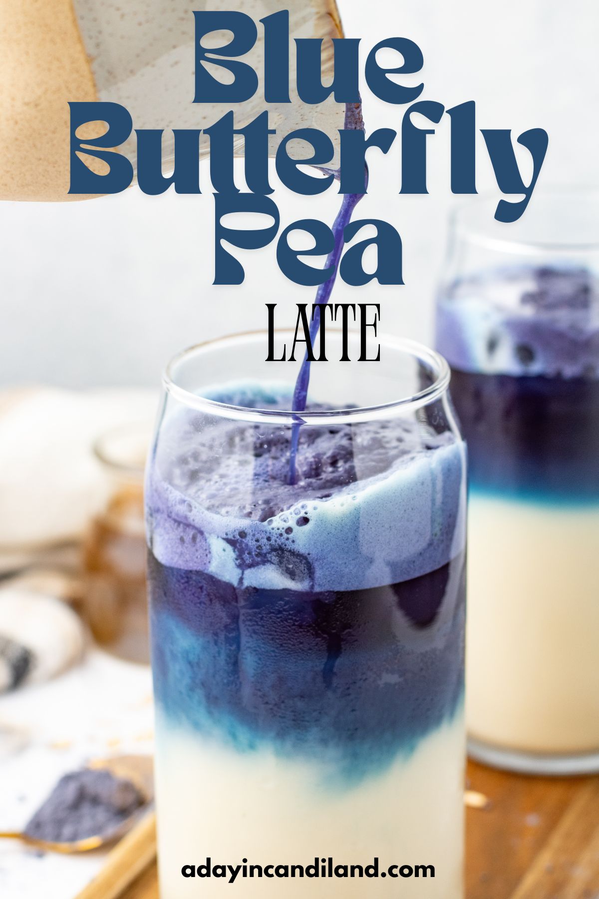 Butterfly Pea Latte How to Make Hot or Iced - A Day In Candiland