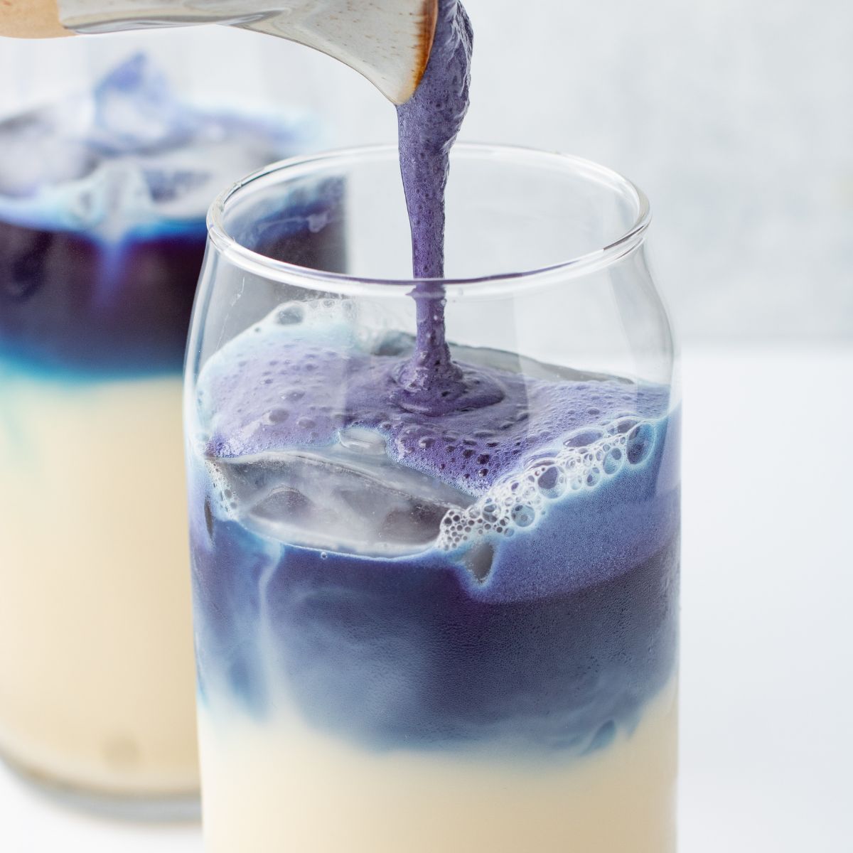 Blue Butterfly Pea Latte How to Make Hot or Iced - A Day In Candiland